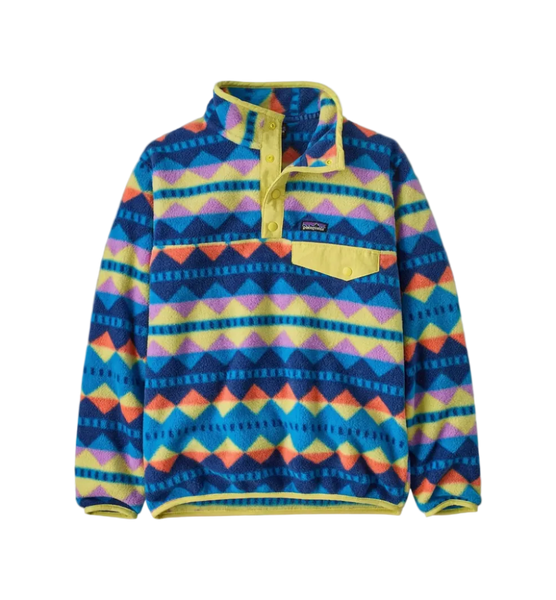 Patagonia Kids Lightweight Synchilla Snap-T Pullover (Uplift Blue ...